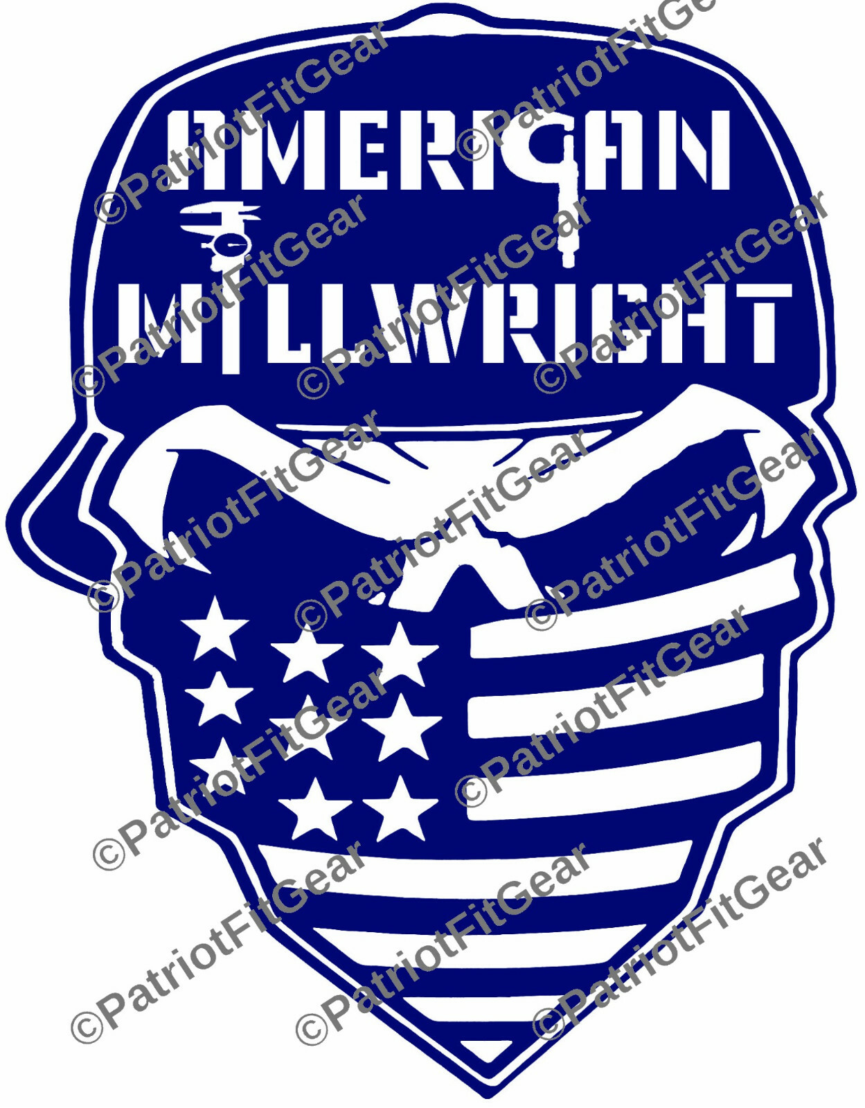 Millwright,American Millwright,Skull,20+Colors,Milling,CNC,Calipers ...