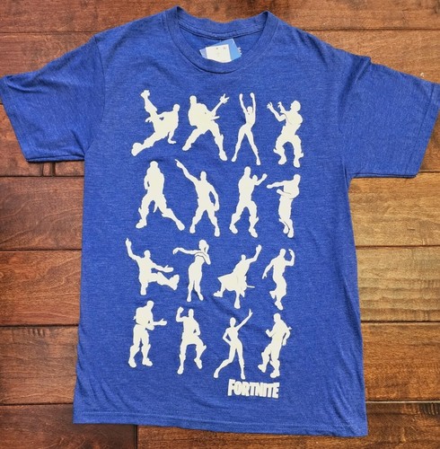 NWT! Fortnite Adult Mens Graphic Dance Emotes Graphic T-Shirt-Blue ...