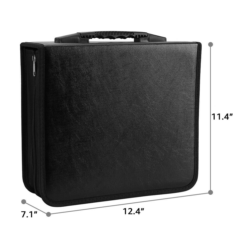 520 Disc CD DVD Organizer Holder Case Bag PU Leather Wallet Media ...