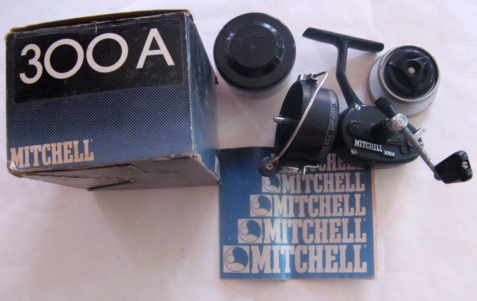 MITCHELL 300A MADE IN FRANCE FISHING REEL - FULL SET BOX /serial number ...
