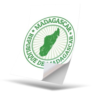1 x Vinyl Sticker A4 - Republic De Madagascar Travel Map #4682 | eBay UK