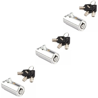 3 Keyed Different Tubular Lock Cylinders for Vending Machine T-Handle ...