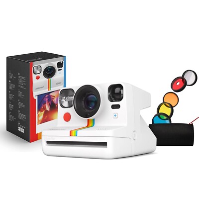 POLAROID NOW+ GEN 2 Instant Film Camera, White 9077 Bluetooth Connect ...