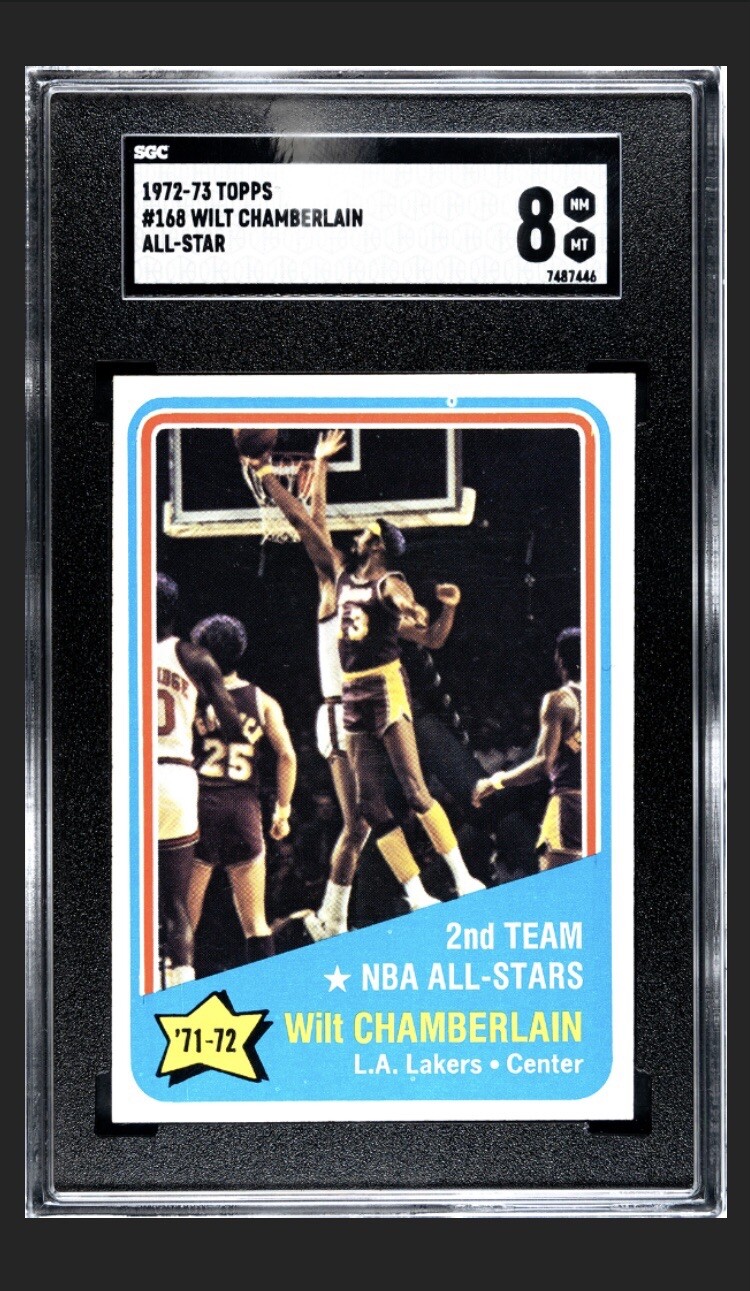 1972-73 Topps #168 Wilt Chamberlain Basketball Card SGC 8 RARE Only 5 ...