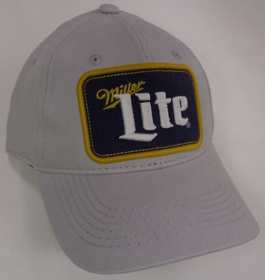 Hat Cap Licensed Miller Lite Patch Grey OC | eBay