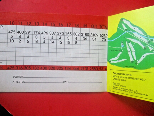 vtg - Golf Scorecard - GREENBRIER RESORT - The Lakeside Course - WV | eBay