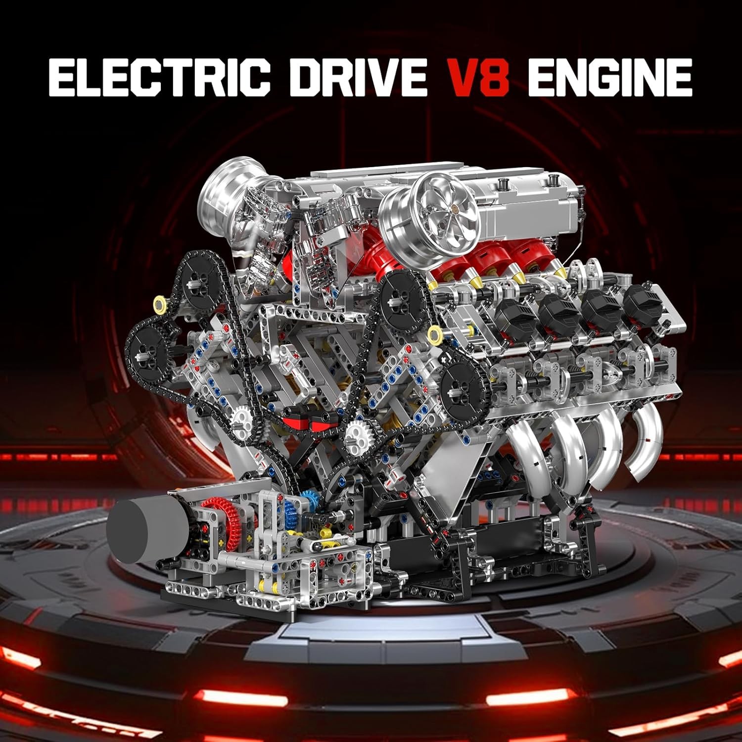 V8 Engine Building Blocks Sets, V8 Engine Model Kit That Works, MOC ...