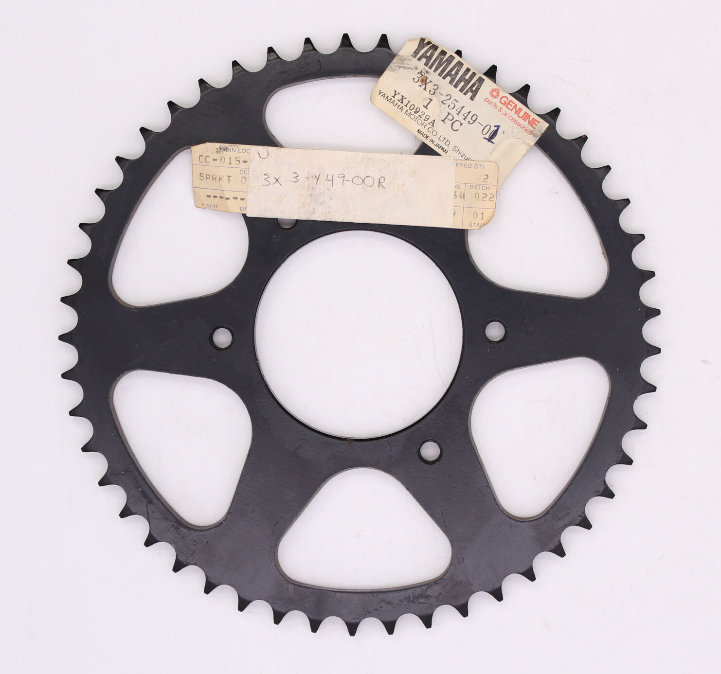 80 - 82 YAMAHA YT125 THREE WHEELER REAR SPROCKET 49 TOOTH for sale ...