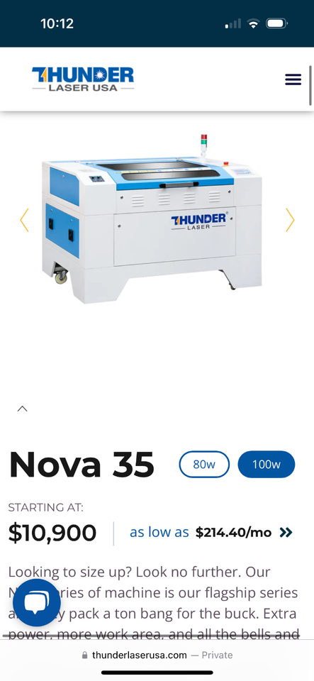 laser engraver machine thunder nova 35 | eBay