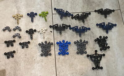 22 Pc Bionicle Technic Hero Factory Body Lot Lego Ball Joints Black ...
