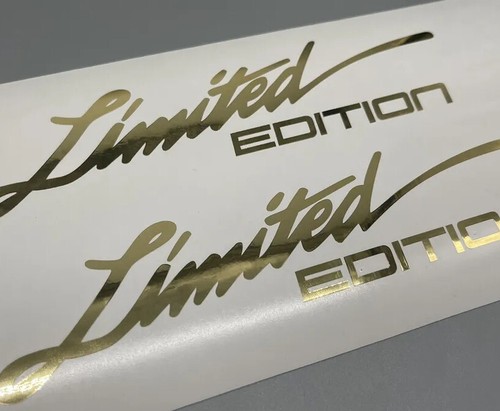 2x LIMITED EDITION Aufkleber GOLD CHROM Auto Motorrad Sticker Tuning ...