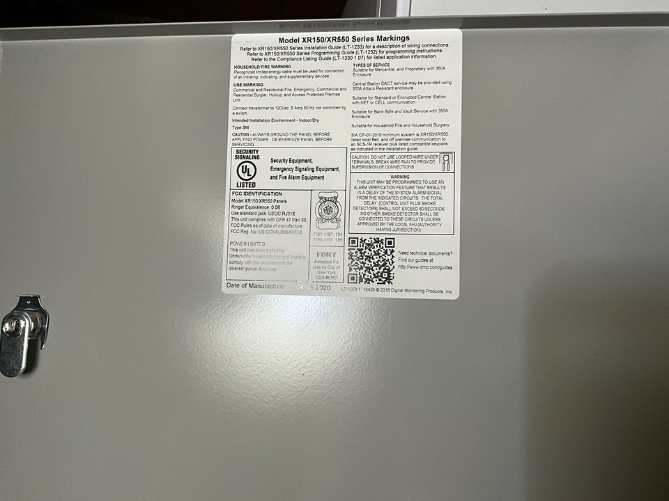 DMP Control Panel XR150/XR550 With Verizon Card. New | eBay