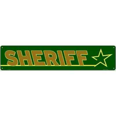 Sheriff Novelty 3"x12" metal street sign plaque Home Door Garage Wall ...