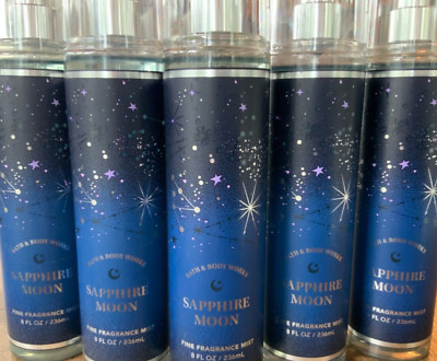 5 (FIVE) SAPPHIRE MOON 8oz Fine Fragrance MIST Bath and & Body Works | eBay