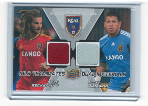 2012 Upper Deck MLS Dual Materials #RSL Kyle Beckerman Nick Rimando B ...
