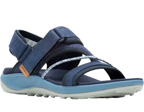 NEW! Merrell Terran 4 Post Slide Sea Blue Comfort Sandals Shoes Women's ...