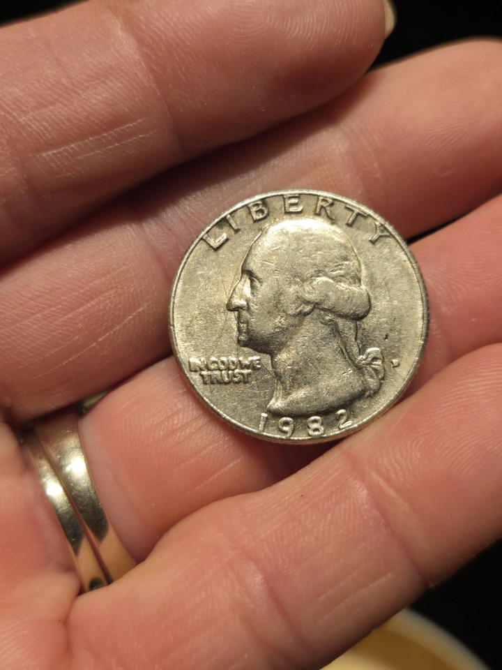 RARE 1982 D ERROR Quarter DD, In God We Trust, Filled Mint Mark | eBay