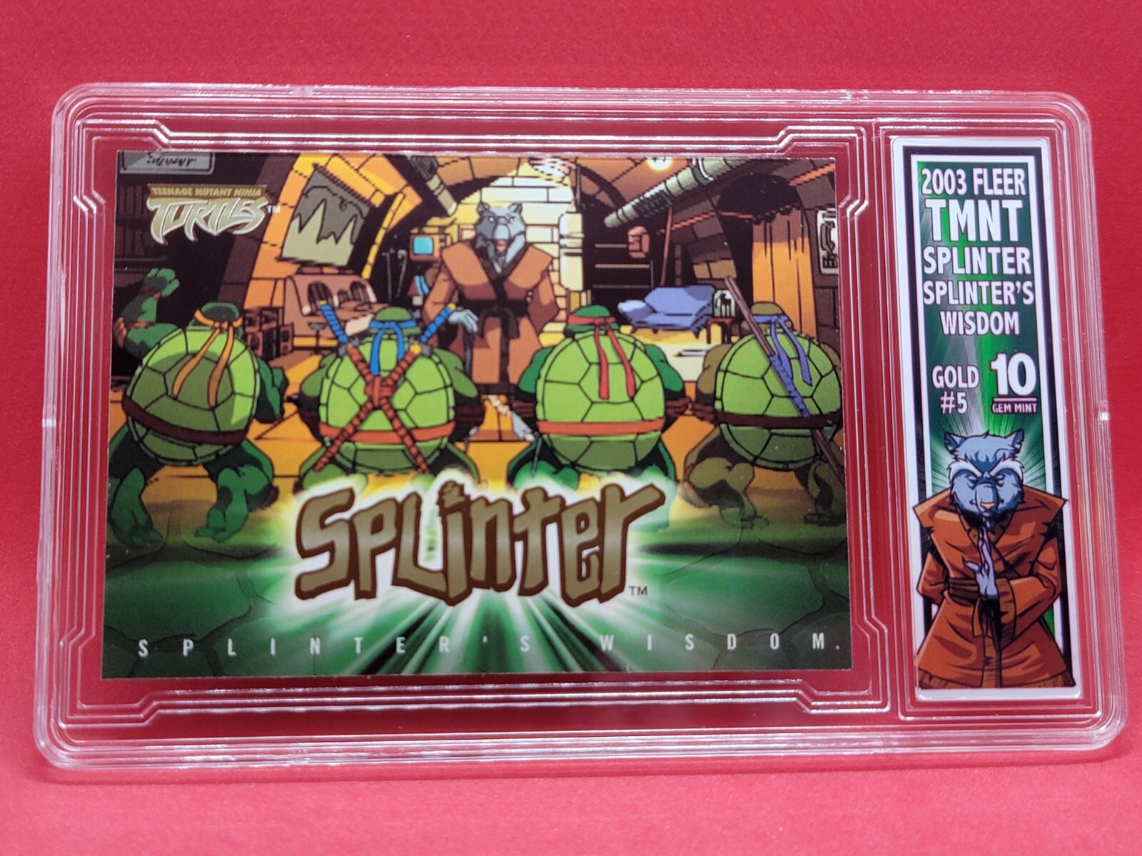 2003 Fleer Teenage Mutant Ninja Turtles Series 1 Splinter #5 Gold EGC ...