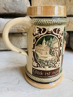 Vintage German Beer Stein Gluck ist murb Made In Germany Jmer wirb das ...