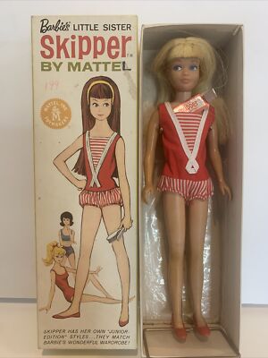 1964 Mattel SKIPPER STRAIGHT LEG DOLL #0950 LEMON BLONDE in ORIGINAL ...