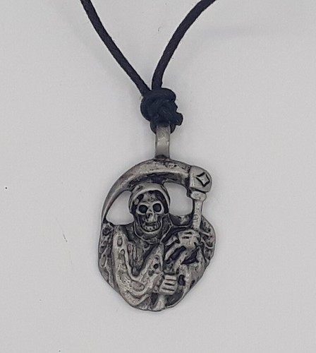 Collier Chaîne Tête de Mort Style Biker Pirate Gothique Étain Grim ...