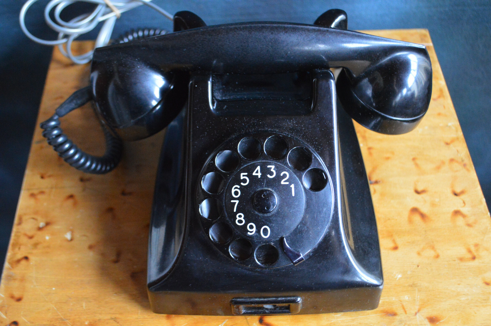 PTT Art Deco black bakelite Holland Erickson ROTARY telephone , tested ...