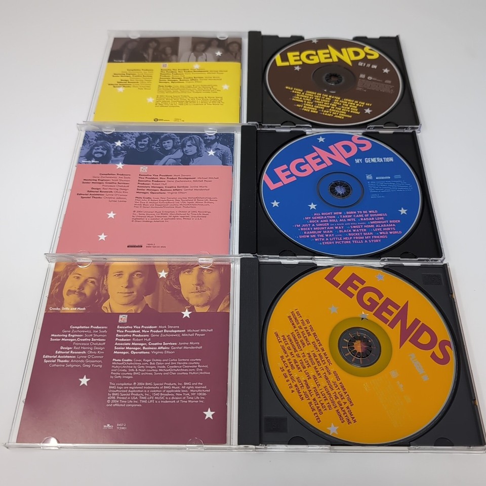Time Life Legends CD LOT of Three - Get It On, My Generation, Plugged ...