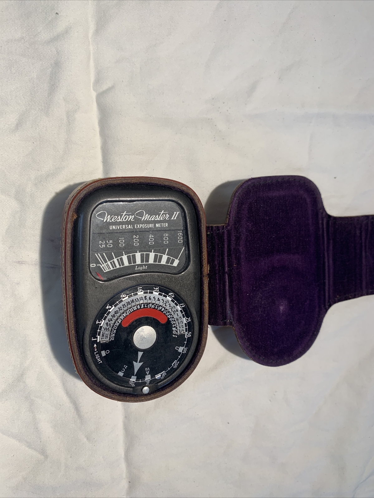 Weston Master II Universal Light Exposure Meter Model 735 Black w Case ...