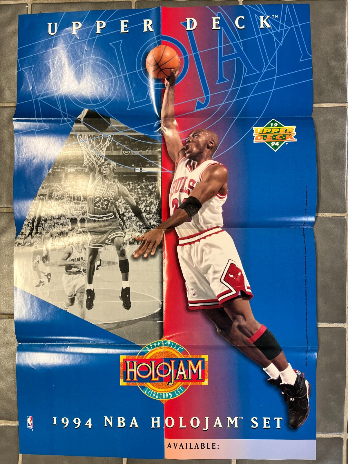 Michael Jordan 1994 Upper Deck Holojam Basketball Promotional Poster ...
