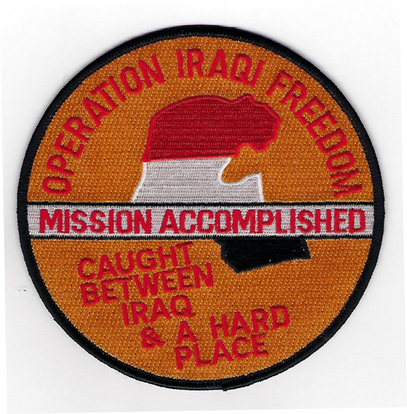 OPERATION IRAQI FREEDOM Mission Accomplished Patch ARMY MARINES NAVY ...