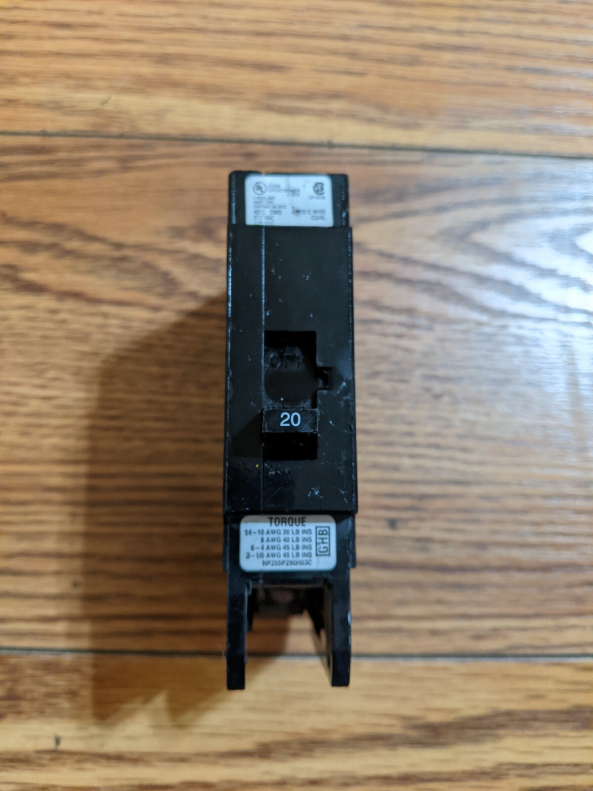 Eaton/Cutler-Hammer GHB1020 20 AMP 1 Pole 1 Phase Circuit Breaker | eBay