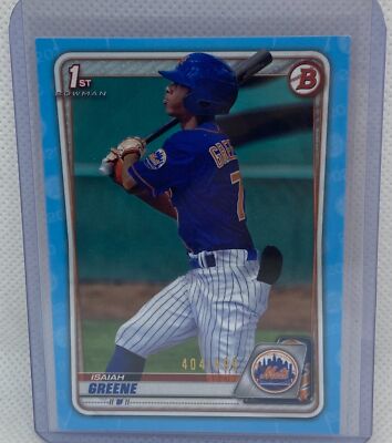 ISAIAH GREENE 2020 TOPPS 1ST BOWMAN PROSPECT SKY BLUE #D 404/499 | eBay