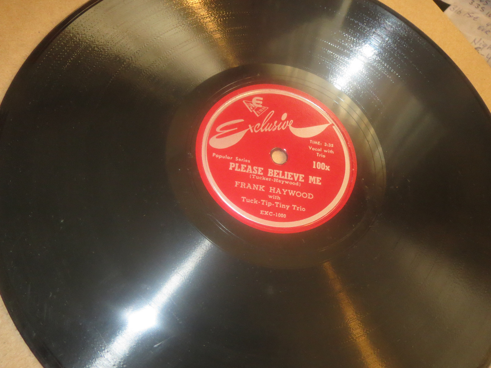 78RPM Exclusive Dan Grissom + Red Callender, I Wonder / Frank Haywood ...