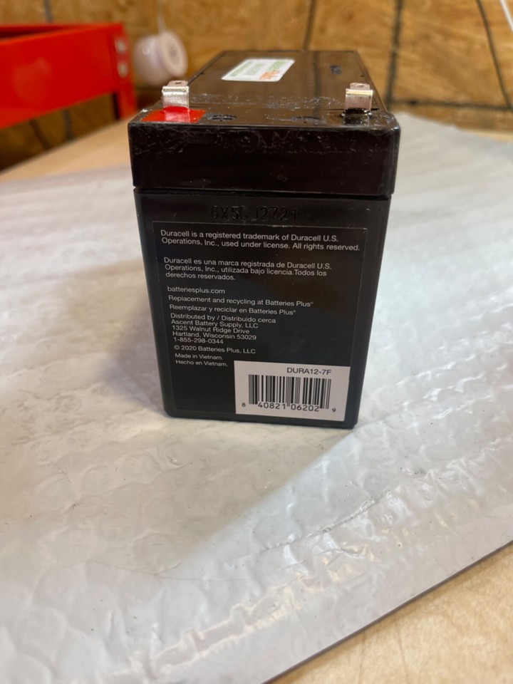 Duracell Ultra Non-Spillable Battery Dura12-7F 12 Volt (R2) | eBay