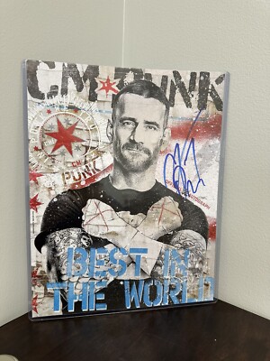 CM Punk Signed Official WWE Monday Night Raw (11x14) Autographed (2024 ...
