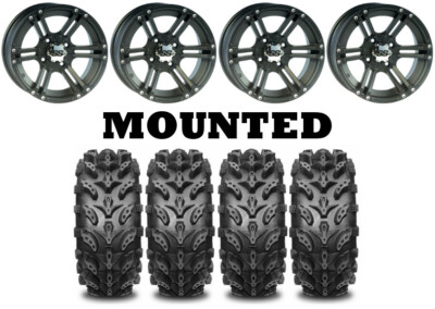 Kit 4 Interco Swamp Lite Tires 27x9-14/27x11-14 on ITP SS212 Matte ...