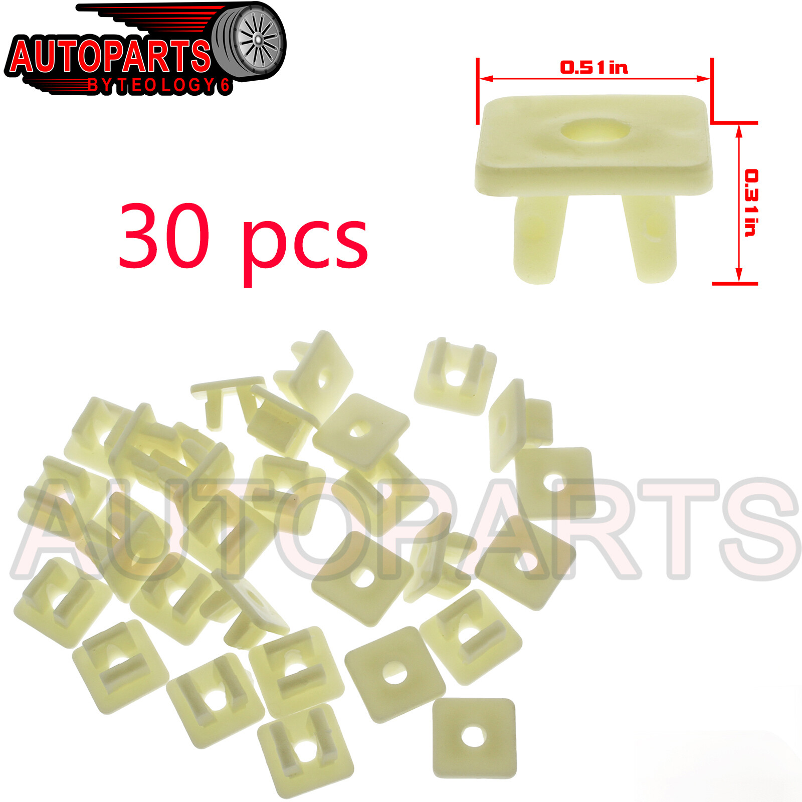 Set of 30 Nylon Nut #10 Screw Grommet Clip #9018906010 For Honda Toyota ...