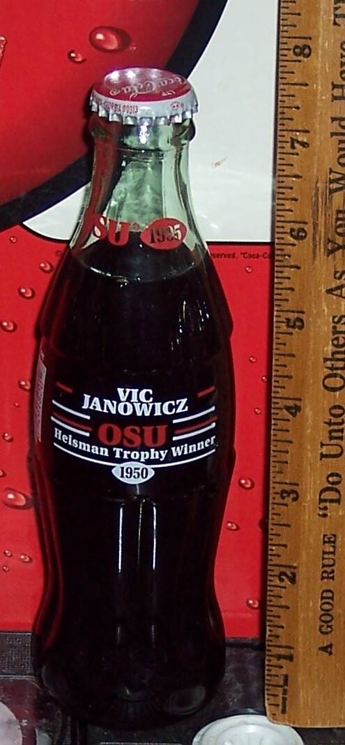 1995 OHIO STATE UNIVERSITY FOOTBALL VIC JANOWICZ 1955 8OZ COCA - COLA ...
