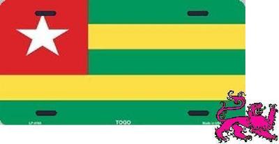 Aluminum National Flag Togo "License Plate" NEW | eBay