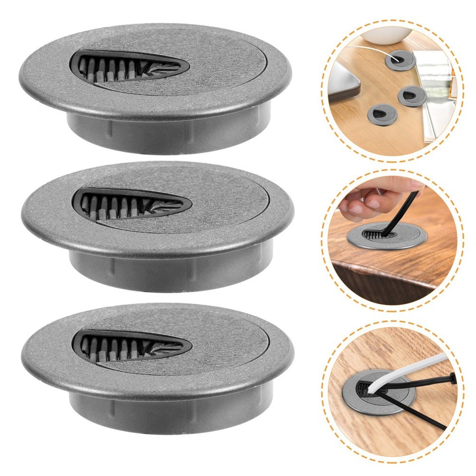 6pcs Desk Wire Hole Cover Desk Cable Grommet Desk Cable Hole Cover Wire ...