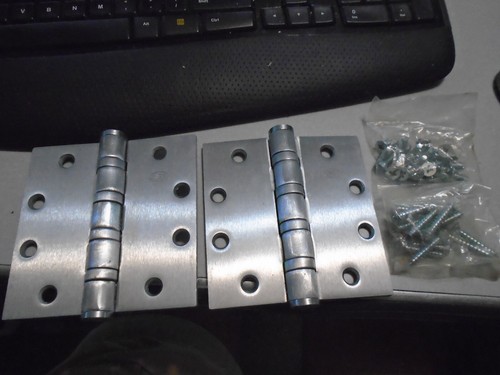 2 Pack Ives Door Hinge sp81 652 US26D 4.5" x 4.5 STEEL With Screws | eBay
