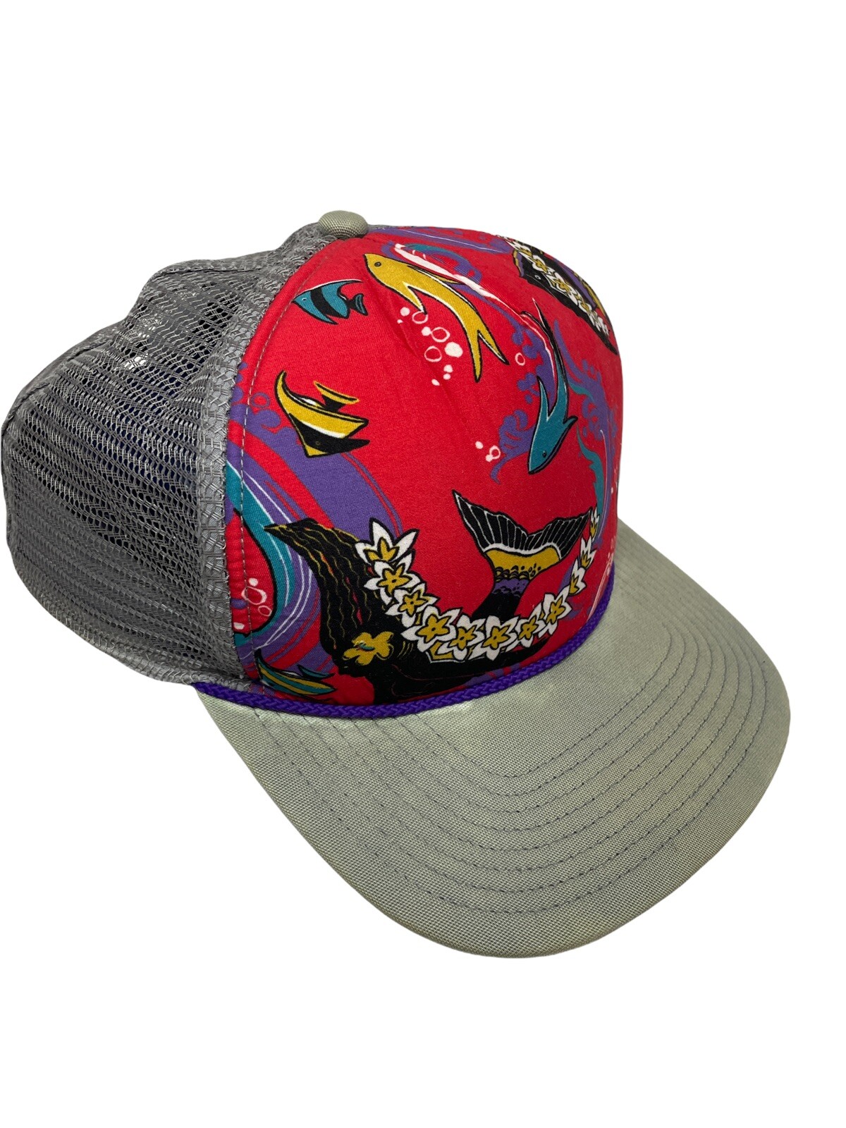 Patagonia Vintage Mesh Back Fishing Print Blue Baseba… - Gem