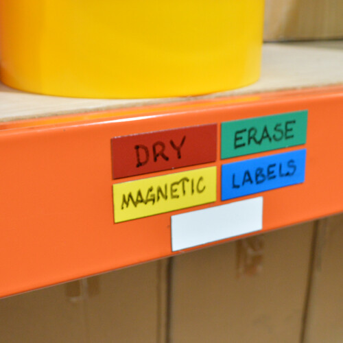 12pcs 200mm x 100mm BLUE | GREEN | RED | YELLOW Magnetic Labels Racking ...