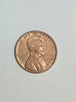 1942-S Lincoln Wheat Cent Circulated Very Fine Coin Rim Error "L ...