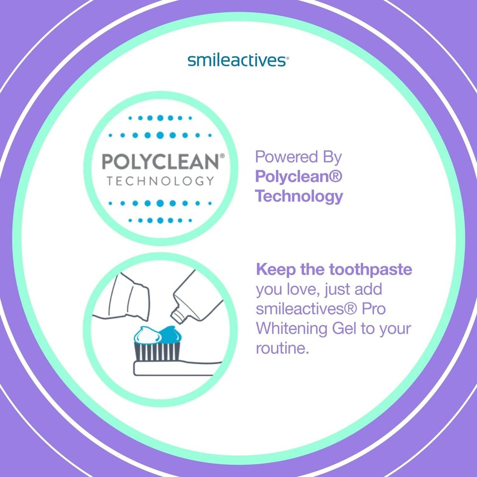 Smileactives Whitening Gel for Your Toothpaste, Long Lasting White ...