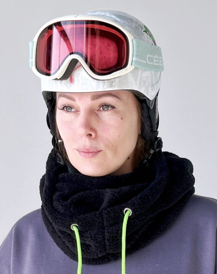Pink Hood Over Helmet, Snowboard Hood, Sherpa Ski Hood, Balaclava ...