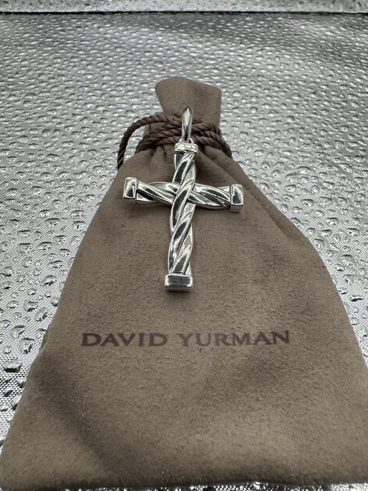 David Yurman Sterling Silver Helios Cross Pendant - Gem