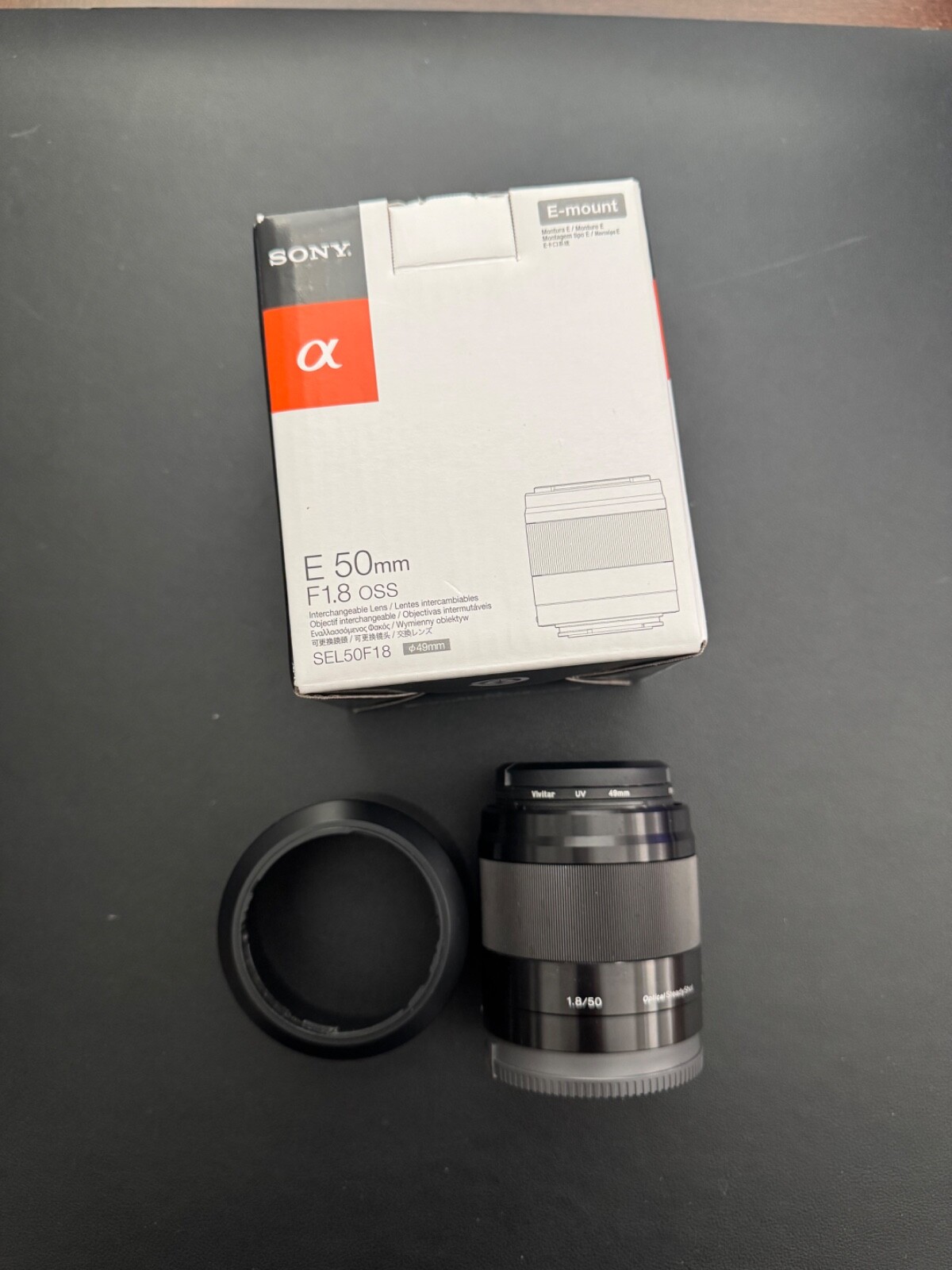 Sony SEL 50mm f/1.8 Standard Prime Lens with Filter and Original ...