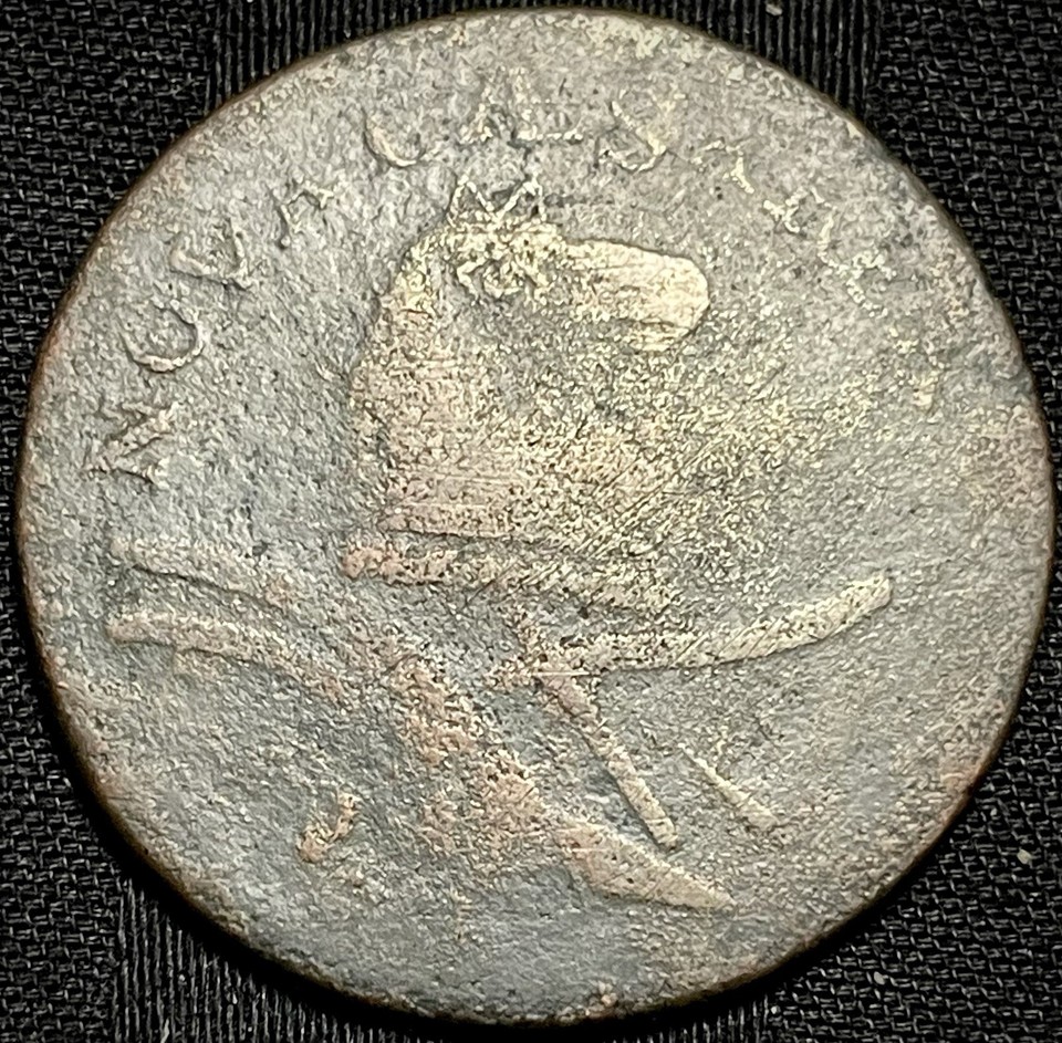 1787 New Jersey Colonial Copper Nova Caesarea 1/2p Strong Shield Token ...