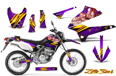 KAWASAKI KLX 250 08-13 D TRACKER GRAPHICS KIT CREATORX DECALS STICKERS ...